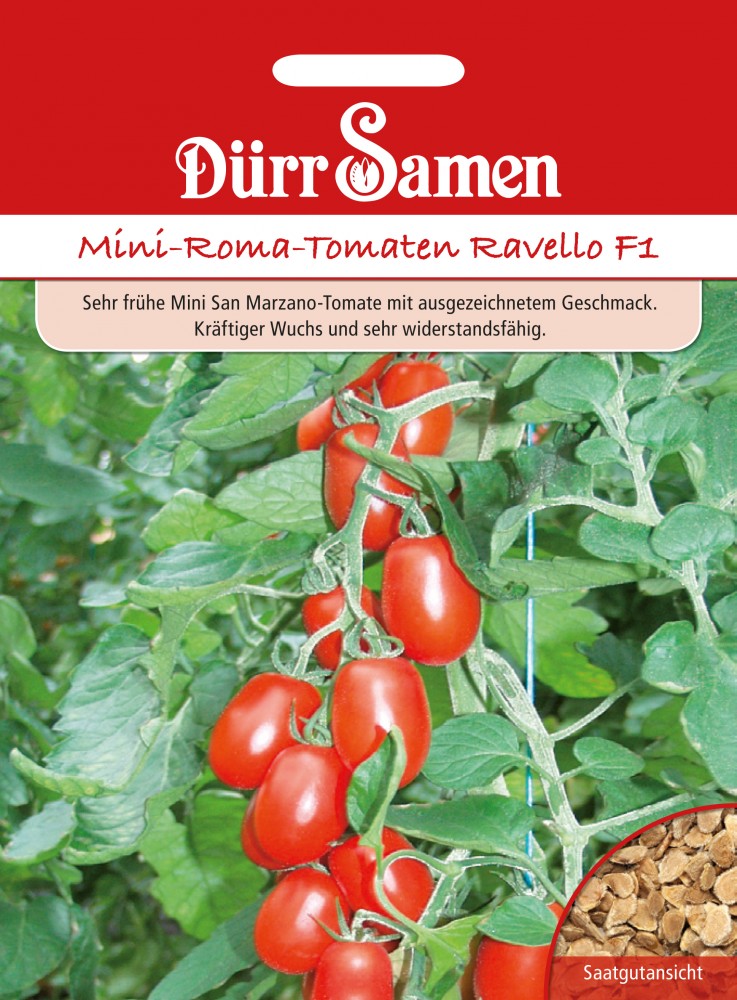Tomatensamen - Mini-Roma-Tomaten Ravello F1 von Dürr-Samen